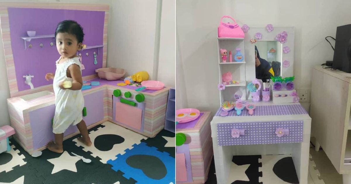 Ibu kreatif bina perabot mainan untuk anak | Kool 101
