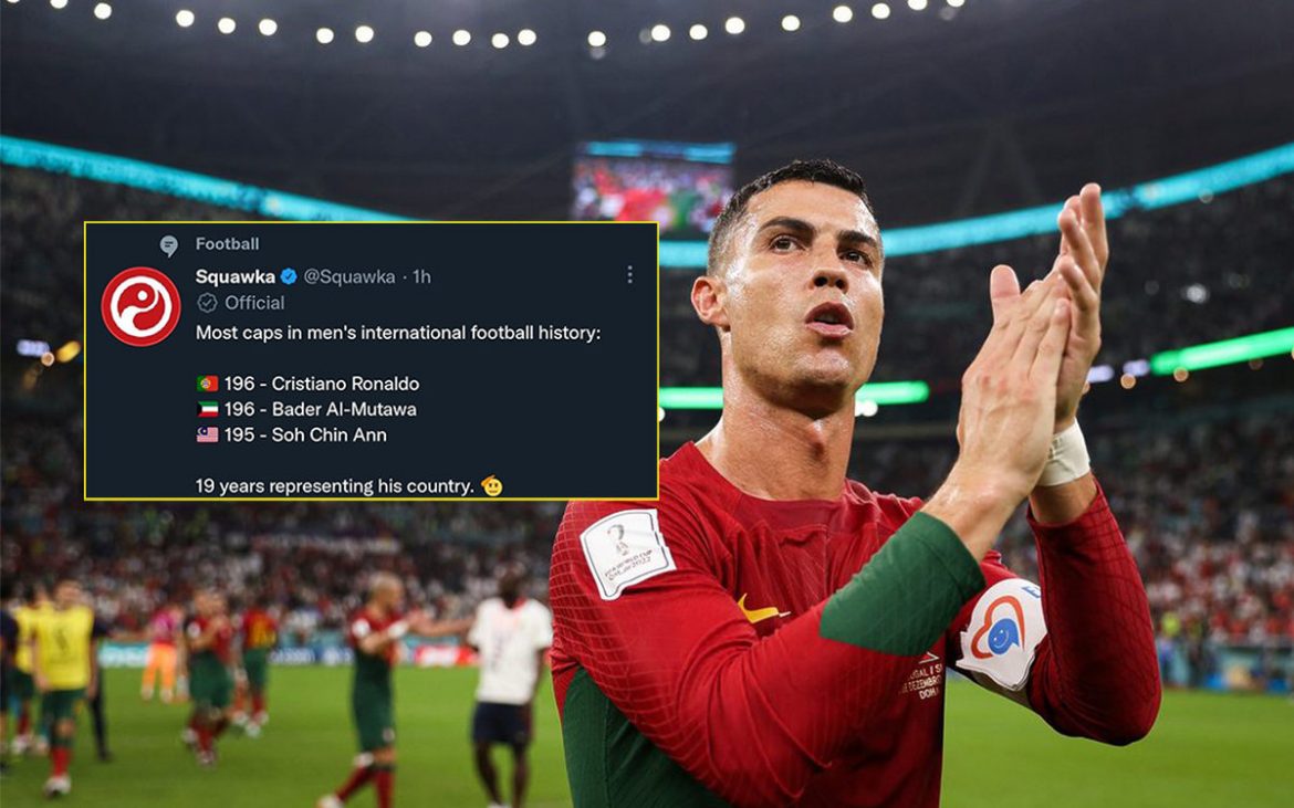 Ronaldo Pecahkan Rekod 195 Penampilan Antarabangsa Milik Datuk Soh Chin ...