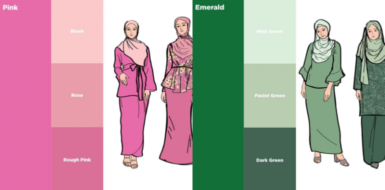 Jangan Pening! Ini Padanan Warna Baju Raya & Tudung | Kool 101