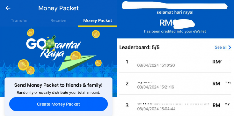 Cara Bagi Duit Raya Money Packet TnG eWallet | Kool 101