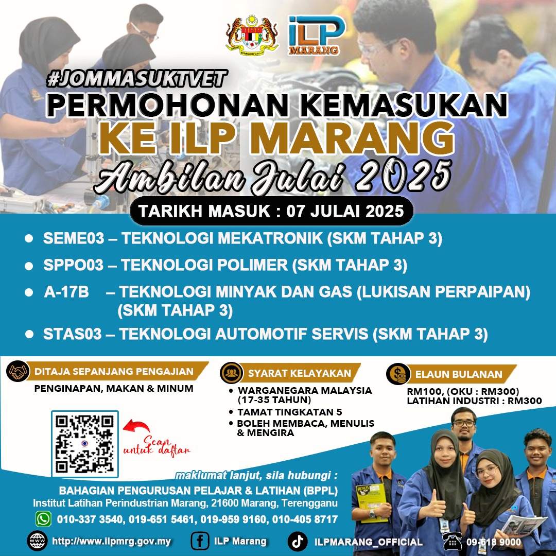 KEMASUKAN PELAJAR KE ILP MARANG SESI JULAI 2025 | Kool 101